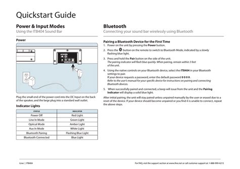 Ilive Bluetooth Sound Bar Manual Adust Printablesheet