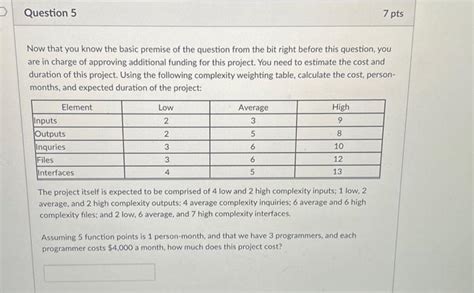 Solved Now You Are To The Function Point Question I Used Chegg Com