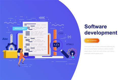 Software Development Modern Flat Concept Web Banner 258227 Vector Art At Vecteezy