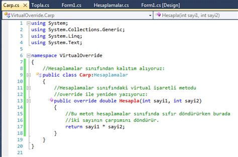 c virtual ve override kullanımı