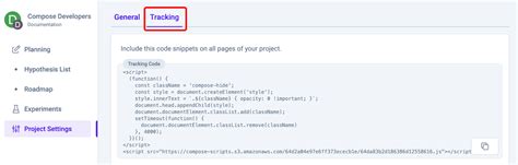 project settings compose support