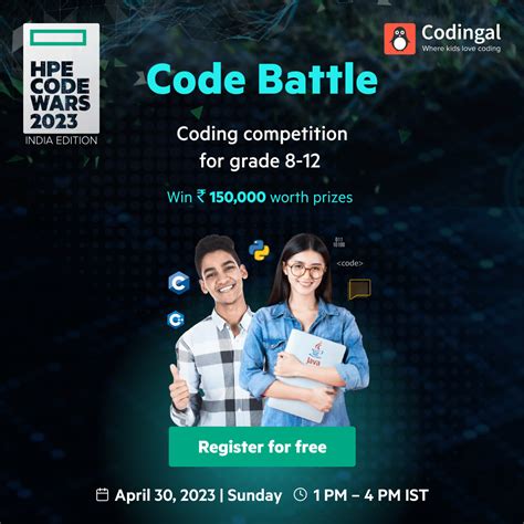 HPE Codewars Code Battle Online Only Pune Kidwise