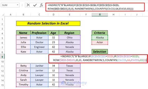 Random Selection Based On Criteria In Excel 3 Methods Exceldemy