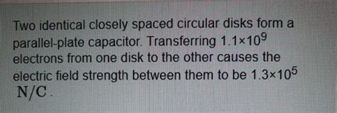 solved two identical closely spaced circular disks form a