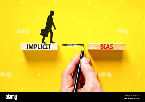 Implicit Bias Symbol Concept Words Implicit Bias On Wooden Block Beautiful Yellow Table Yellow