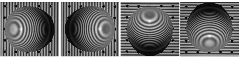 Four Fringe Images Projected Over Our Metallic Spherical Object The Download Scientific