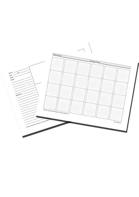 Character And Animation Design Worksheets Softweir Inc