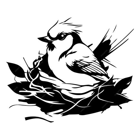 Premium Vector Bird In The Nest Vector Illustration Of A Bird In A Nest