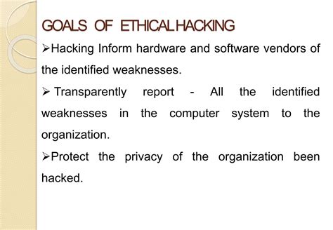 Presentation On Ethical Hacking Introduction Of Ethical Hacking Types