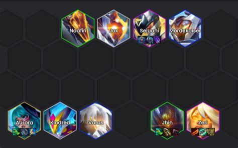 TFT Zeri Watcher Team Comp Build Set