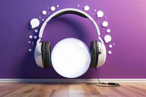 Premium Photo 3d Rendering Of White Symbol Of Communication Bubble With Headphone Inside Icon