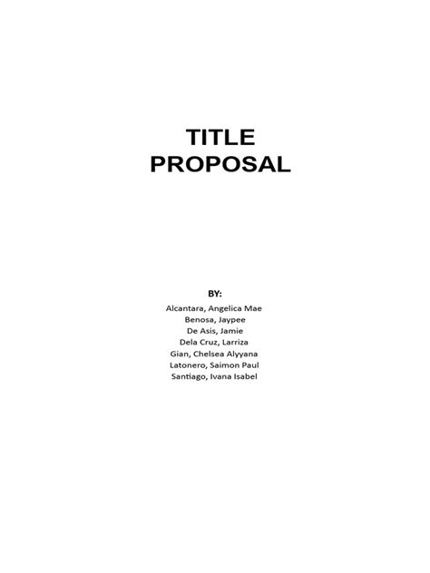 Practical Research Title Proposal Pdf