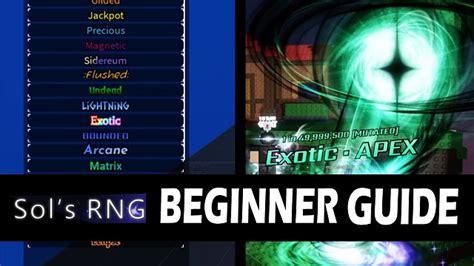 Roblox Sols RNG Guide How To Play Sols RNG As Beginners
