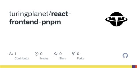 GitHub Turingplanet React Frontend Pnpm