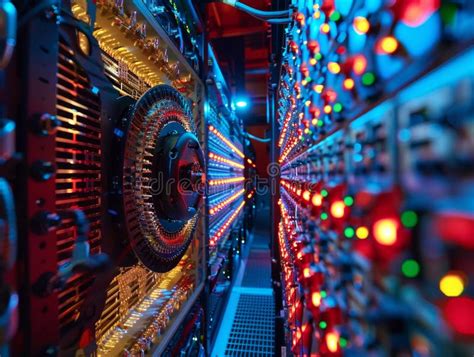 supercomputer processor server room advanced chip quantum computing
