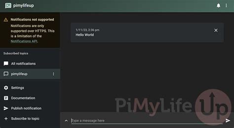 Installing The Ntfy Push Notification Server On The Raspberry Pi Pi