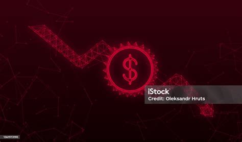손에 돈 손실 기호 아래로 화살표 주식 그래프 금융 위기의 개념 시장 하락 파산현금 벡터 스톡 일러스트레이션 금융에 대한 스톡