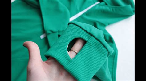Как сшить манжету с отверстием для большого пальца Мастер класс Youtube