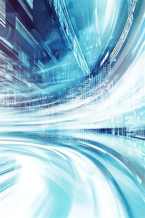 Futuristic Data Stream Flowing Through Cyberspace Tunnel Stock Image Image Of Futuristic