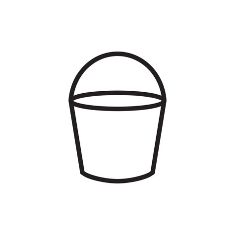 Cubeta Icono En Plano Estilo Cubeta Vector Ilustración En Blanco Aislado Antecedentes Mal 2