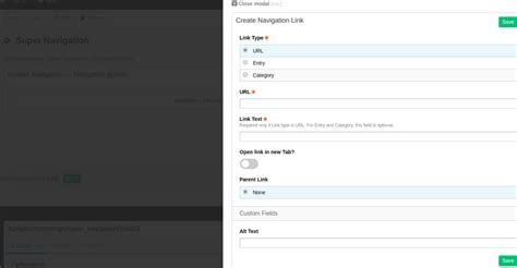 Create Edit Navigation Links Super Navigation Amici Infotech Documentation