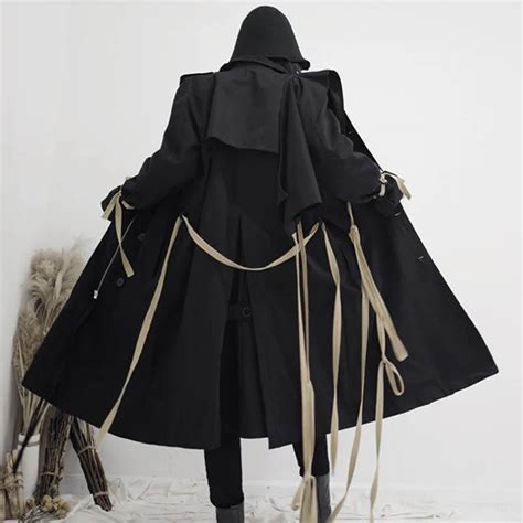 Shengpalae новинка женский модный осенний Тренч в стиле Yamamoto однотонный свободный