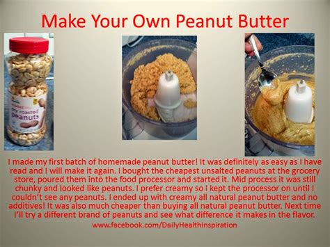 Exercise Eating For Life Make Your Own Peanut Butter
