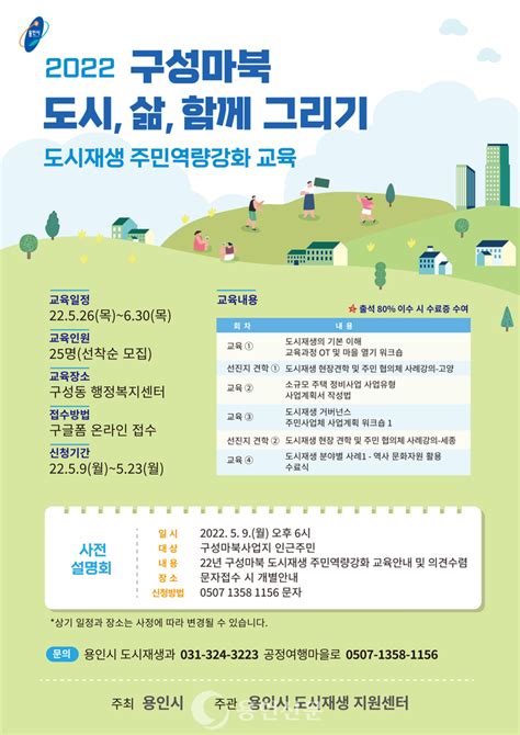 구성·마북 도시재생 주민 역량강화 교육 참여자 모집