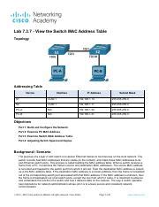 Exploring Switch MAC Address Table And Network Operation Course Hero
