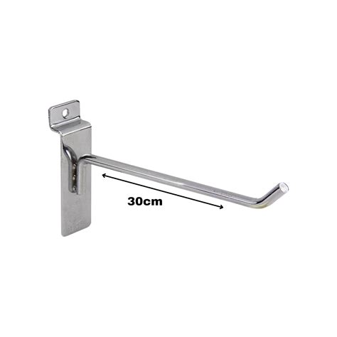 Gancho Panel Rack Ranurado De Metal Cromado 30cm Venzhop