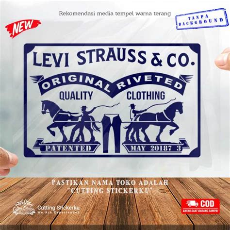 Levis Logos Cutting Stiker Variasi Motor Mobil Sticker Tato Timbul