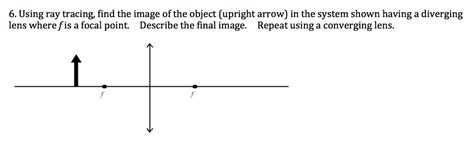 Solved Using Ray Tracing Find The Image Ofthe Object Chegg