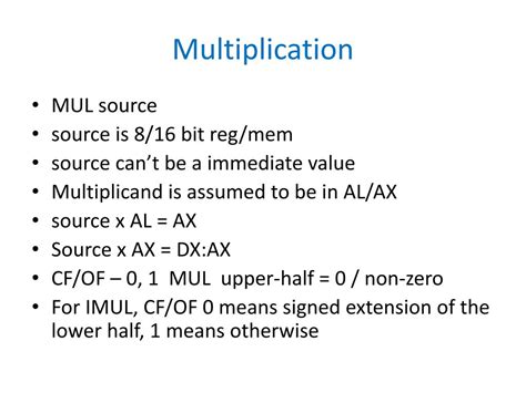 Ppt Lecture 5 Logical Bitwise And Multiplication Division Operations Powerpoint Presentation