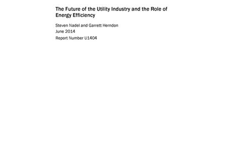The Future Of The Utility Industry And The Role Of Energy Efficiency Copenhagen Centre On