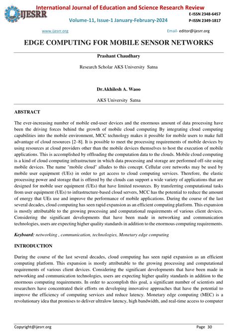 Pdf Edge Computing For Mobile Sensor Networks