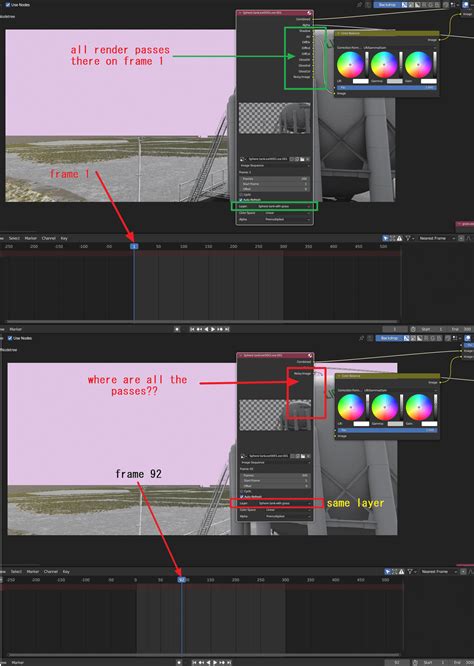 Blender Compositing Render Passes Dissapearing After First Frame R