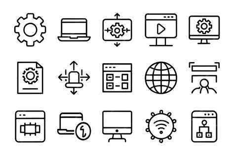 Premium Vector Software Communication Online Computer And Programmingrelated Editable Icon Set