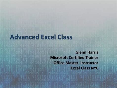 PPT Advanced Excel Class PowerPoint Presentation Free Download ID 7002317