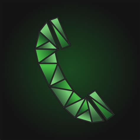 Premium Vector Phone Handset Icon Low Poly Illustration Vector
