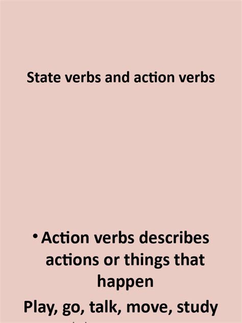 Stative Verbs Vs Action Verbs Pdf