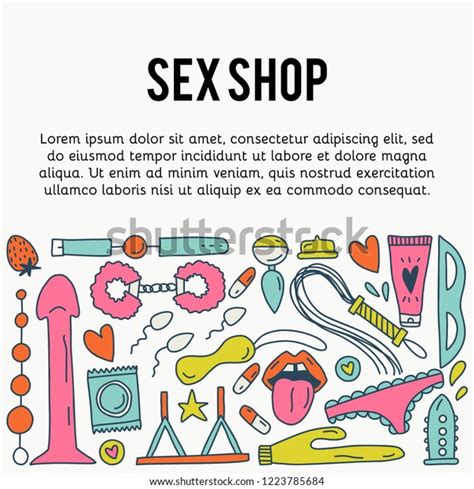 Doodle Illustration Sextoys Element Sex Shop Stock Vector Royalty Free 1223785684 Shutterstock
