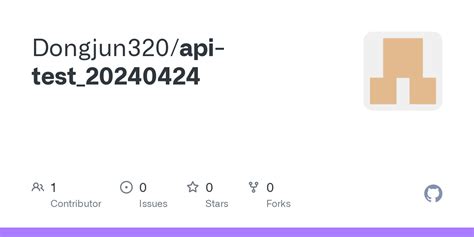 Github Dongjun320api Test20240424