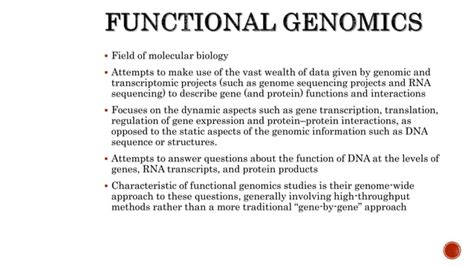 structural genomics functional genomics comparative genomics pptx
