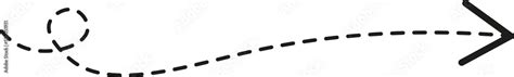 Dashed Line Arrow Stock Illustration Adobe Stock