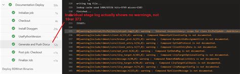Only Up To 10 Warnings Logged From A Shellscript Task Are Displayed In