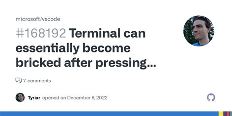 terminal can essentially become bricked after pressing ctrl s · issue 168192 · microsoft vscode
