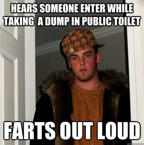 Hears Someone Enter While Taking A Dump In Public Toilet Farts Out Loud