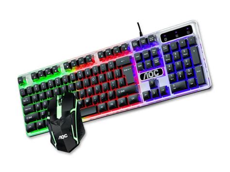 AOC KM100 USB Wired Gaming Keyboard And Mouse Set Shop Com Mm