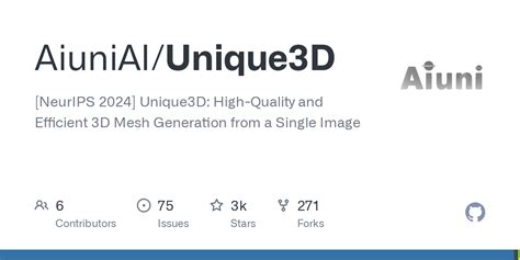 Github Aiuniaiunique3d Neurips 2024 Unique3d High Quality And Efficient 3d Mesh