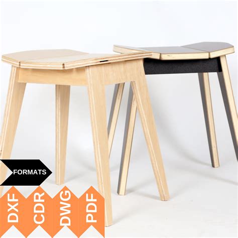 Cnc Cutting File Wooden Stool Cnc Stool Laser Cut Files Cnc Files Dxf Files Vcarve Files